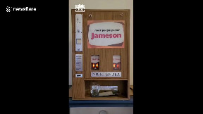Irish antique collector shows off vintage Jameson whiskey vending ...