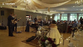 Bride performs incredible drum solo during her own wedding ceremony ...